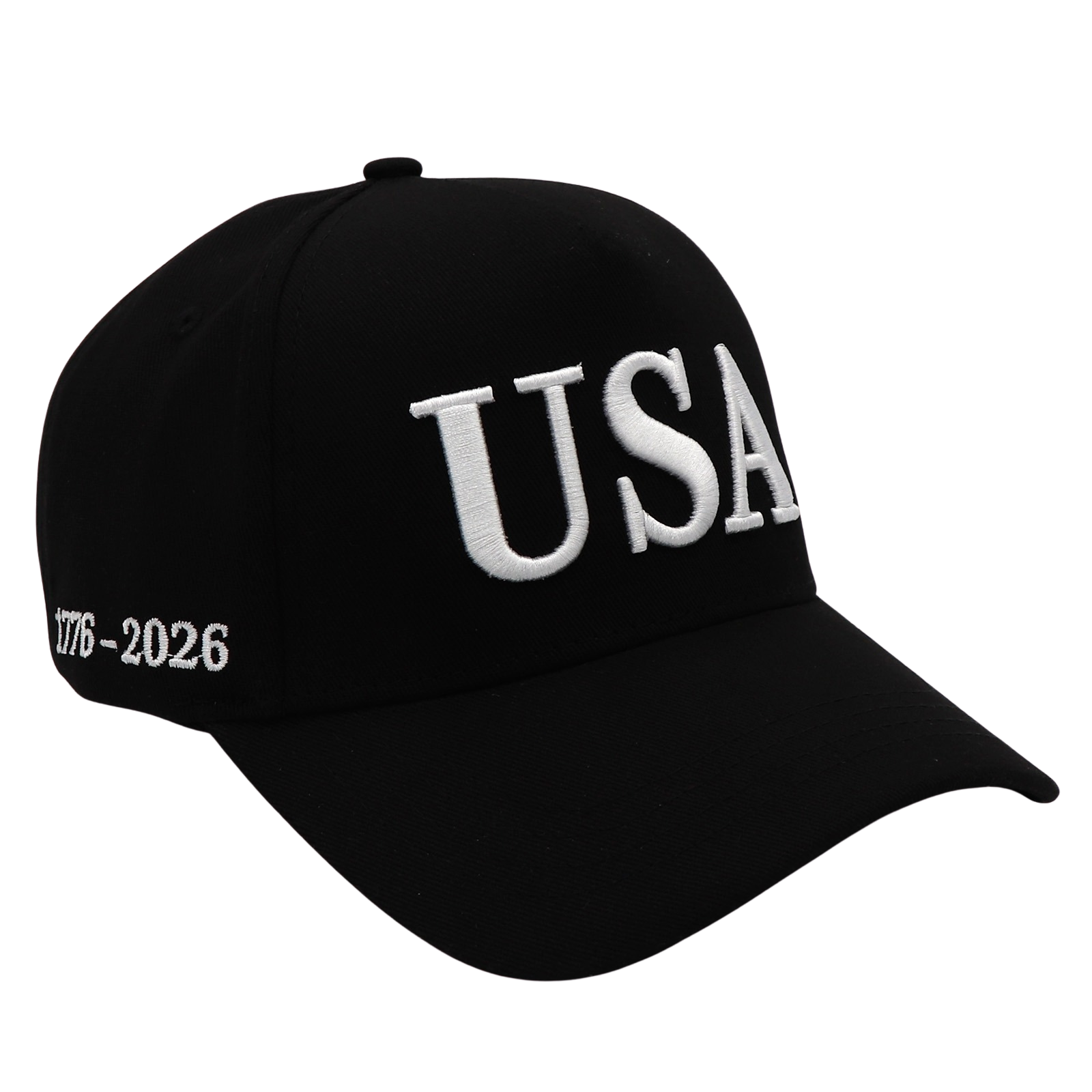 BLACK USA 250th Anniversary Hat (1776–2026) — Black Embroidered Cap ...